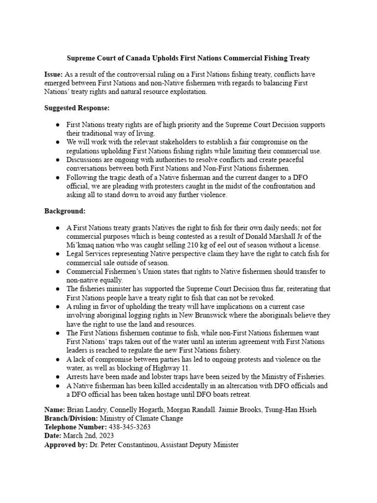 Briefing Note Simulation | PDF