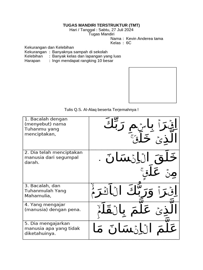 Tugas Mandiri Terstruktur | PDF