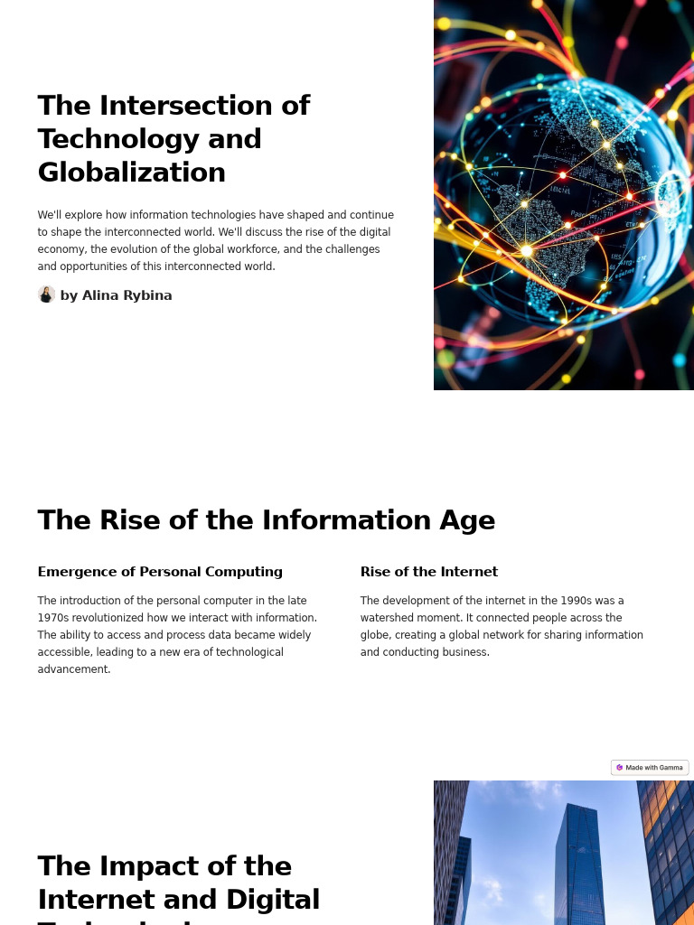 The Intersection of Technology and Globalization | PDF | Computer ...