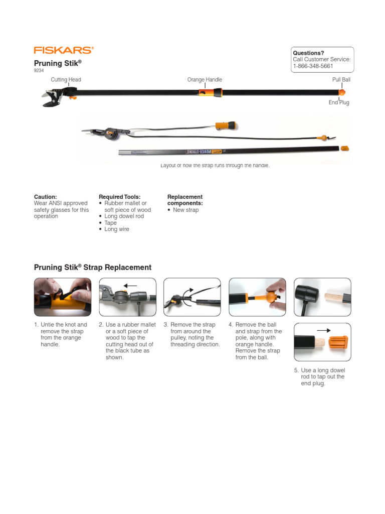 9234 Fiskars Pruning Stick Instructions | PDF | Nut (Hardware) | Screw