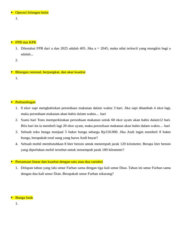 Olimpiade MTK SMP | PDF