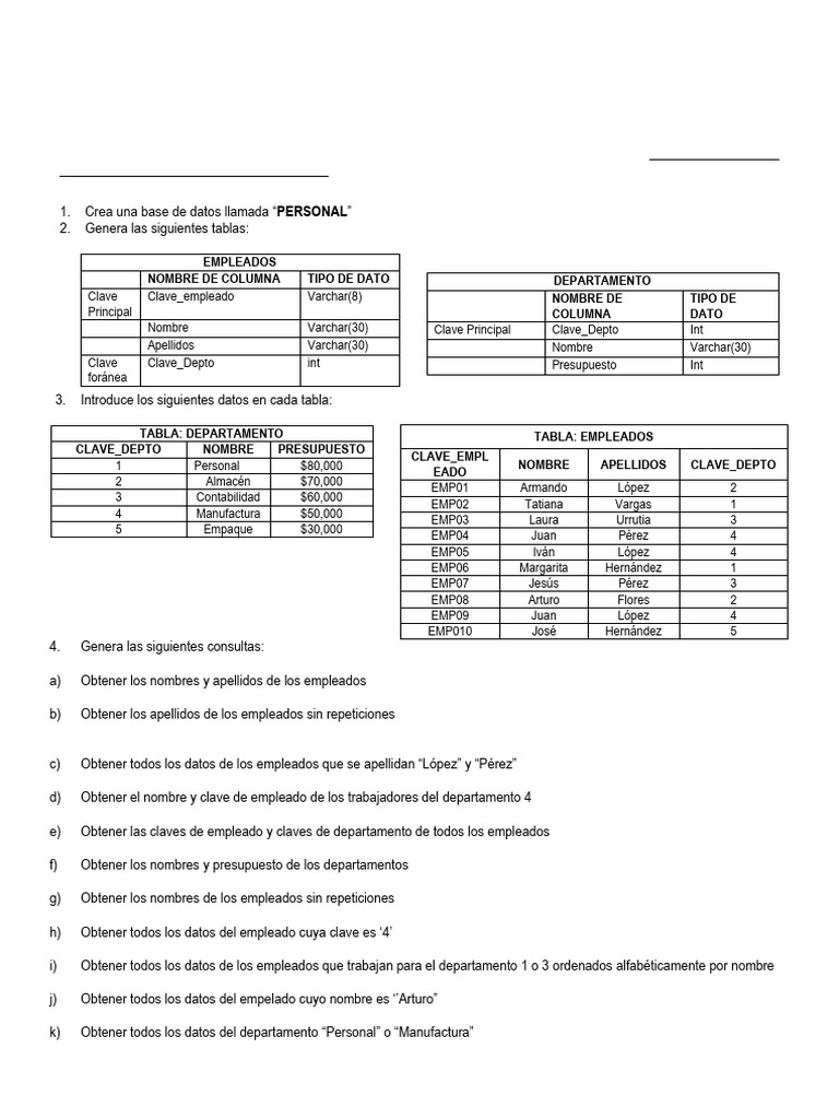 Ejercicios de SQL para Grupos 502 y 503 | PDF | Informática | Gestión de datos