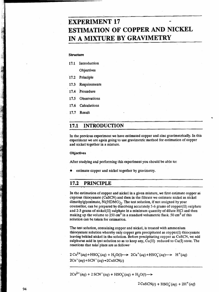 Experiment 17 | PDF | Precipitation (Chemistry) | Filtration