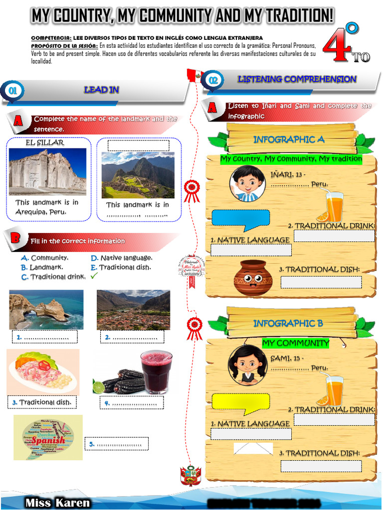English Lesson: Culture in Peru | PDF | Syntax | Language Families