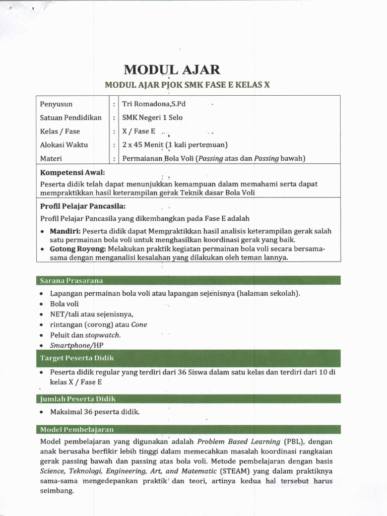 Prangkat Pembelajaran | PDF