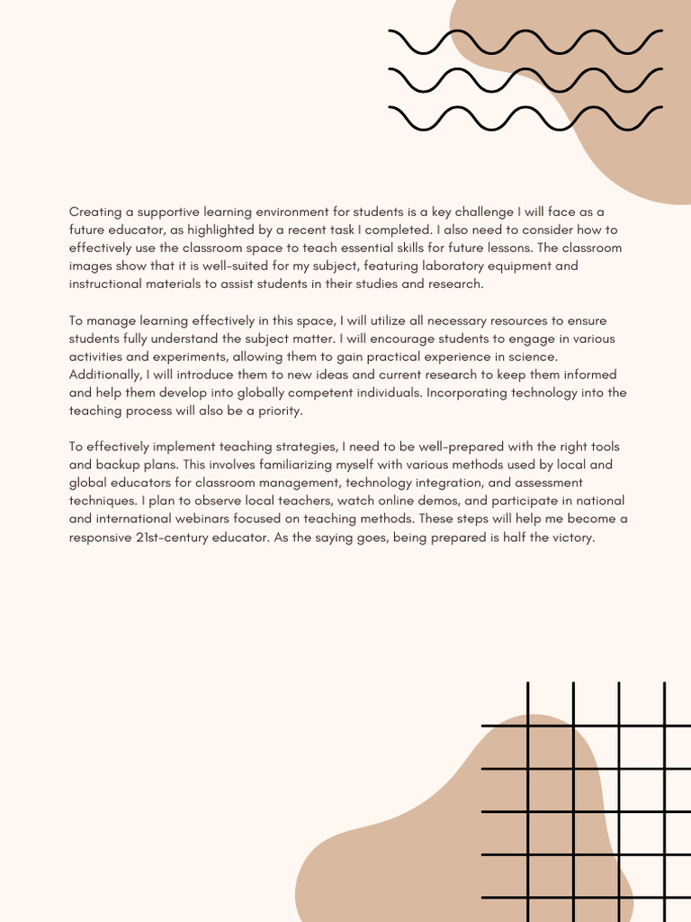 Creating an Effective Learning Environment | PDF