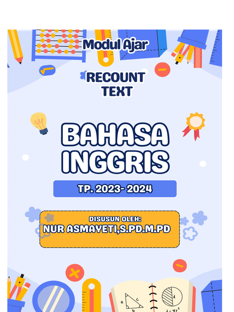MODUL FASE E KELAS X RECOUNT TEXT (1) | PDF