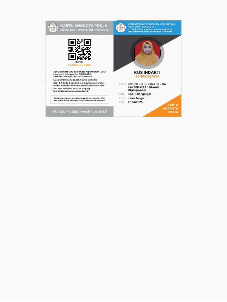 Kartu Pokja-Kus Indarti | PDF