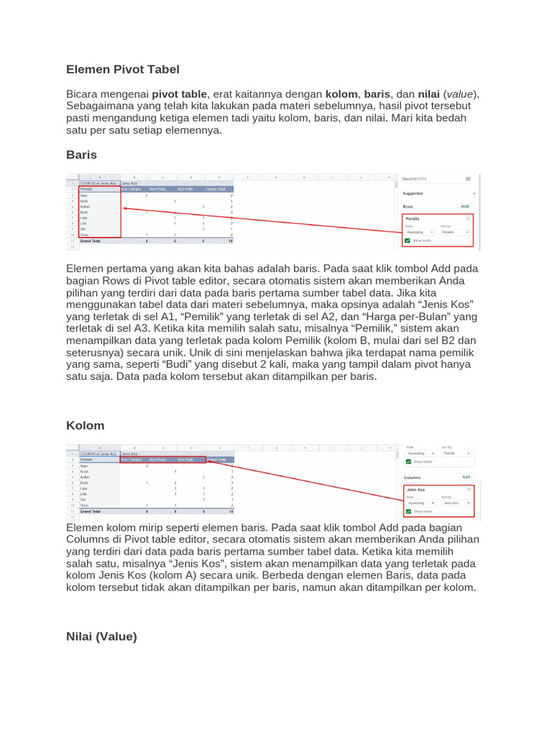 20. Elemen Pivot Table | PDF