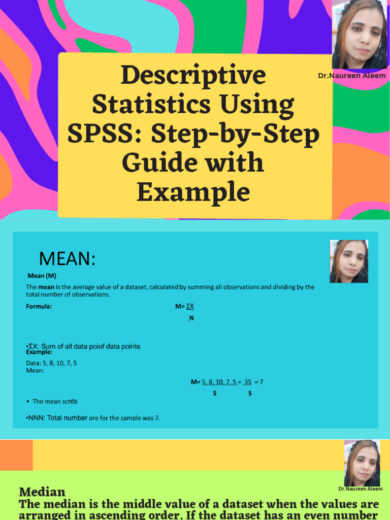 Descriptive Statistics Using SPSS - Step-by-Step Guide | PDF | Mode (Statistics) | Coefficient ...