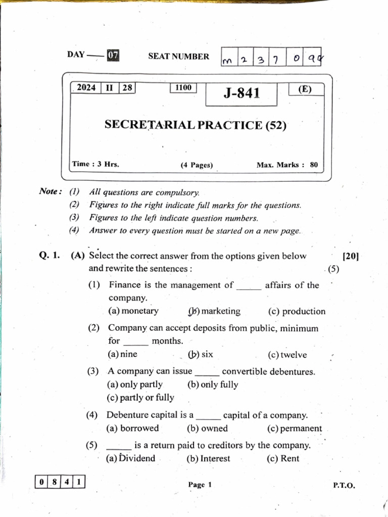 HSC SP Feb 2024 | PDF | Securities (Finance) | Investments & Securities