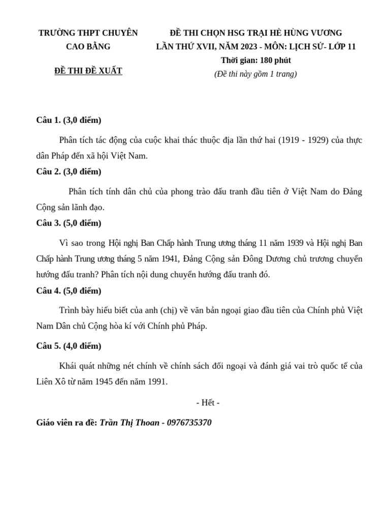 3-SU11-Cao bằng | PDF