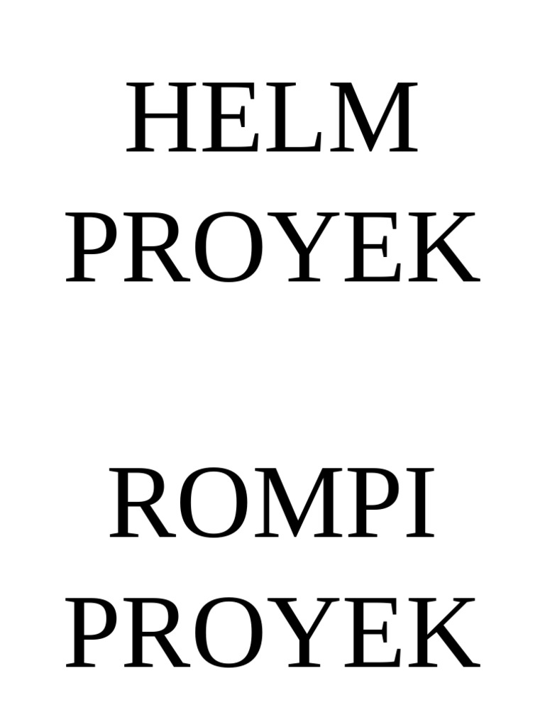 Helm Proyek | PDF