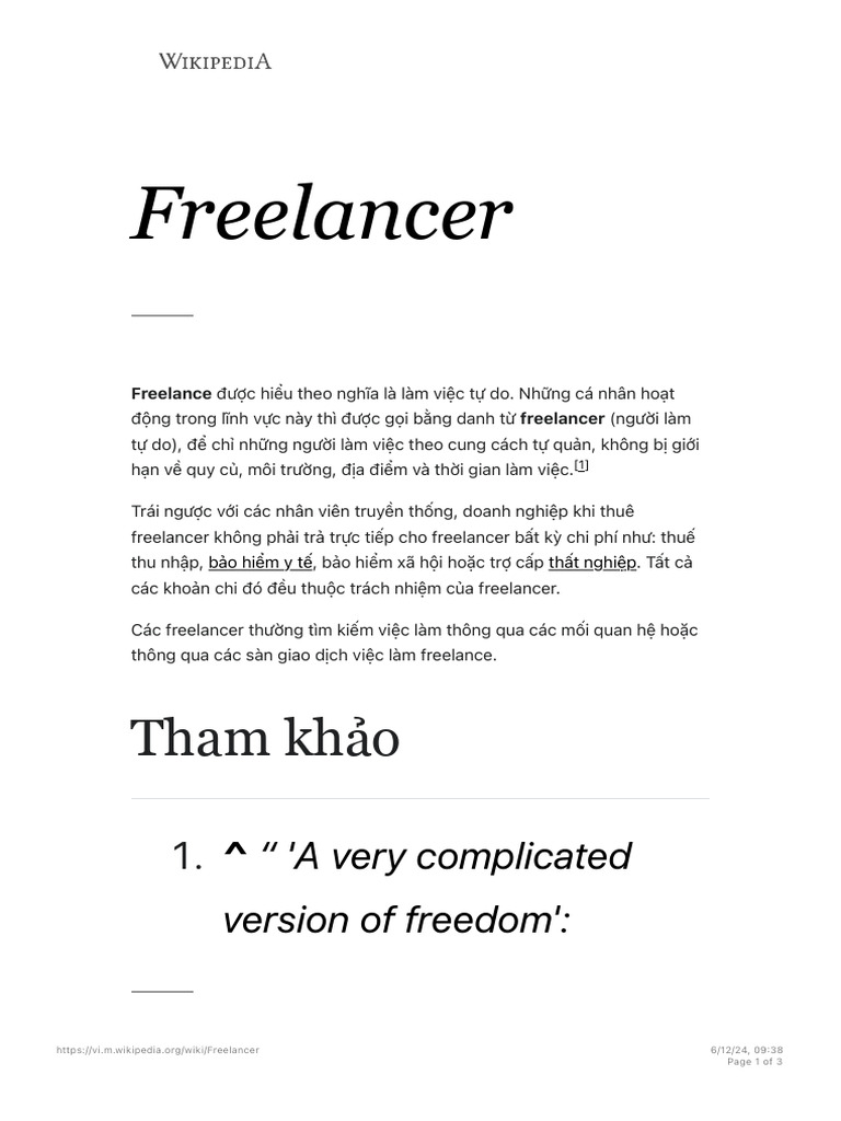 Freelancer – Wikipedia tiếng Việt | PDF