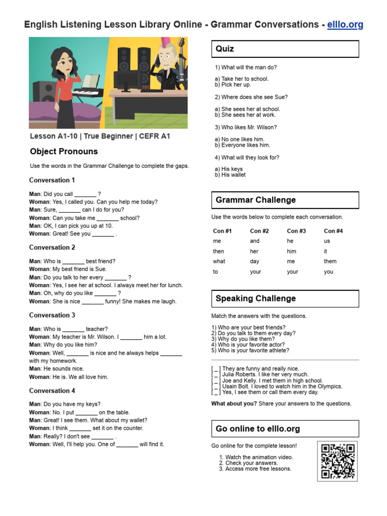 Object Pronoun | PDF