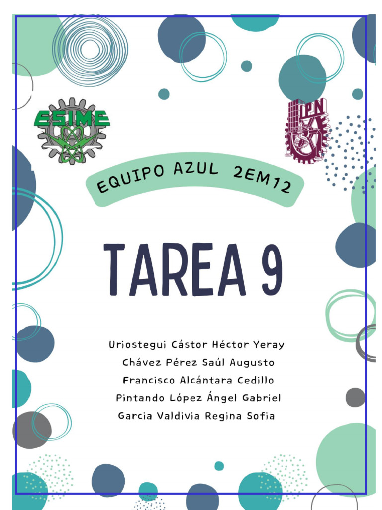 Tarea 9 Equipo Azul | PDF | Ecuaciones | Integral