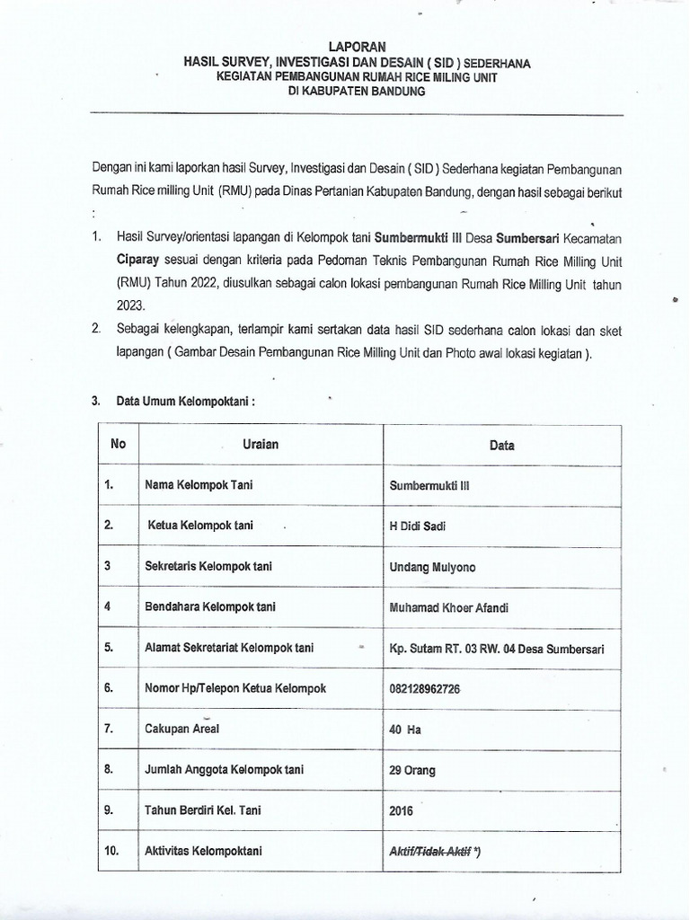 Scan SID Pengadaan RMU Sumbermukti III | PDF