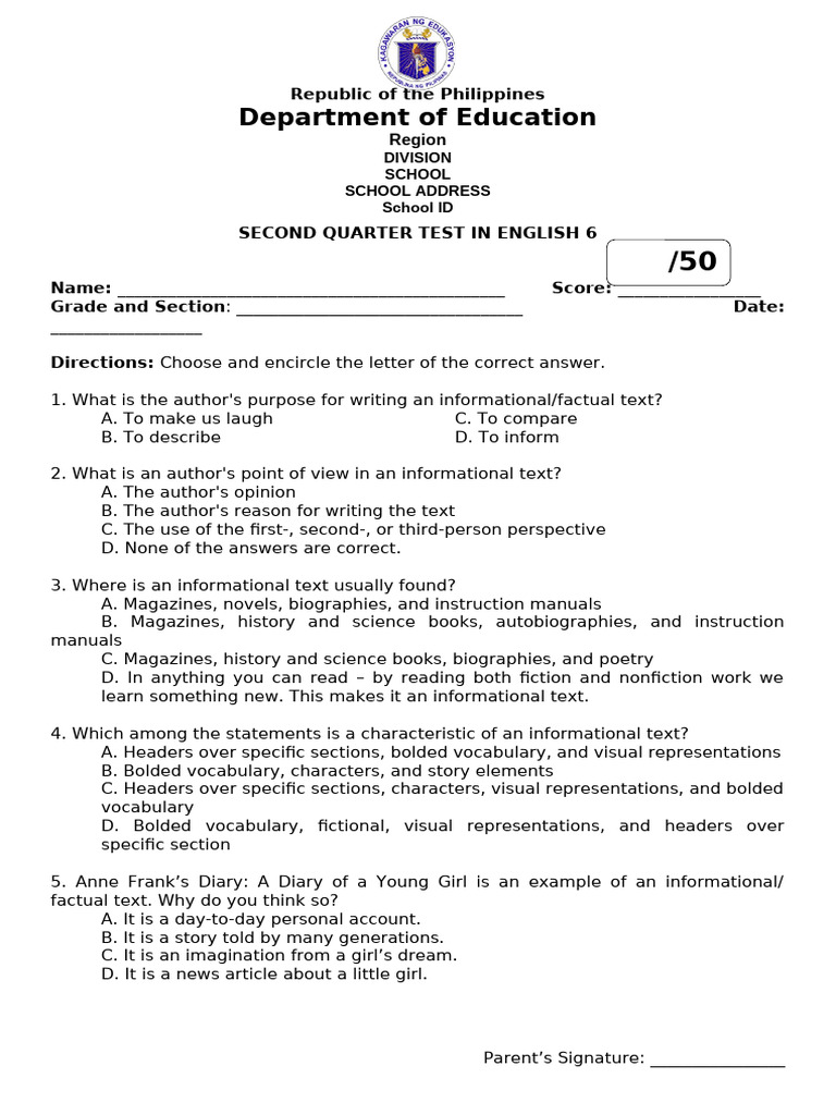 Grade 6 Q2 English Periodical Test | PDF | Propaganda | Bias