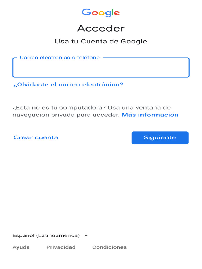 Acceso Cuentas de Google | PDF