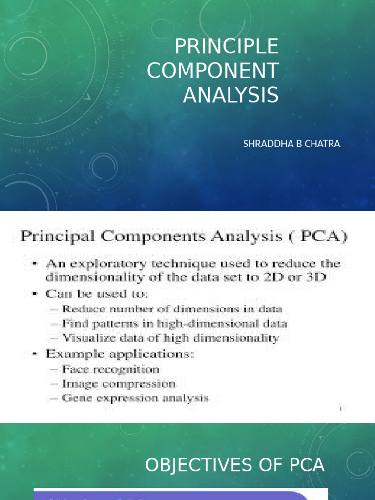 Principle Component Analysis Ppt | PDF
