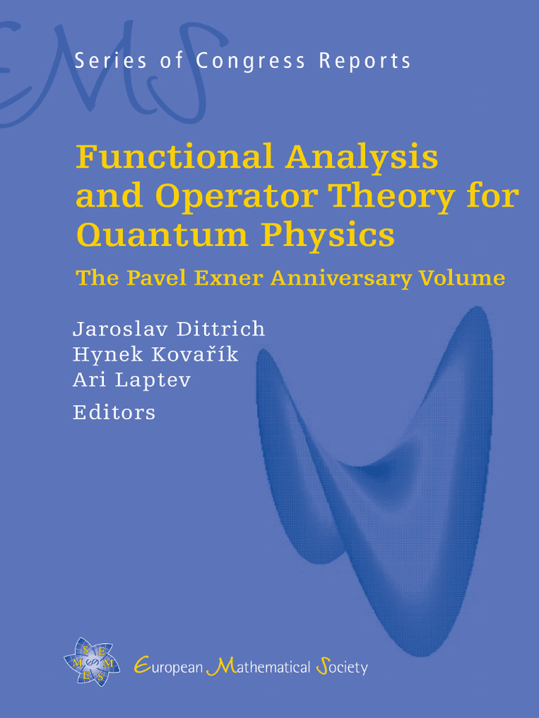 Functional Analysis And Operator Theory 4 Quantum Physics 2017 Dittrich Kovarik P596 Pdf