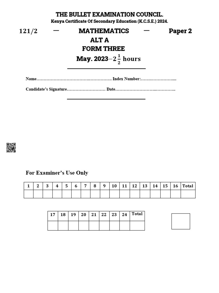 Bullet Form 3 Mathematics Pdf Circle Square Root
