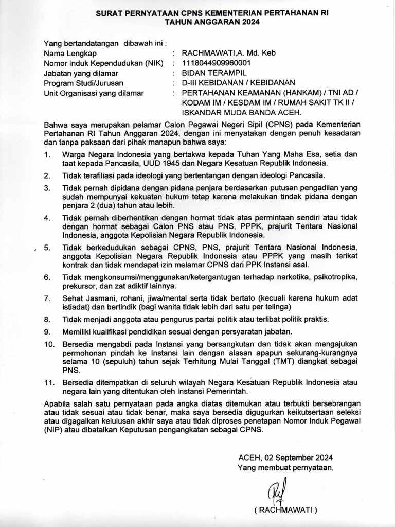 Rachma S. Pernyataan 11 Poin | PDF