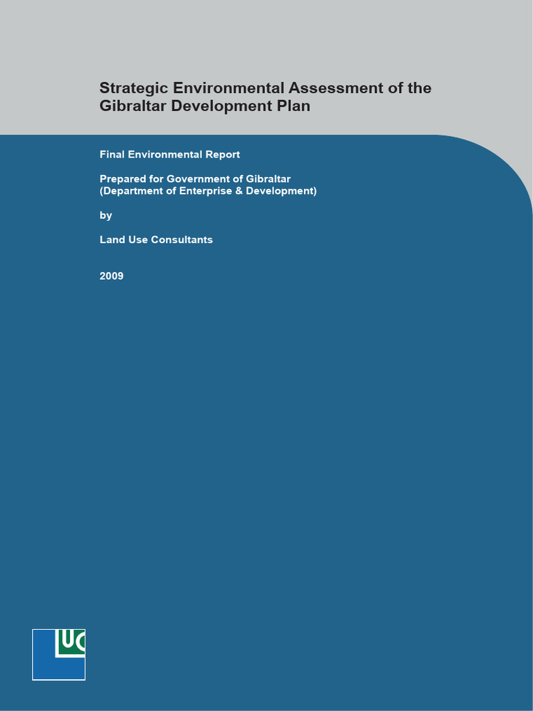 Gibraltar Development Plan SEA | PDF | Sustainability | Infrastructure