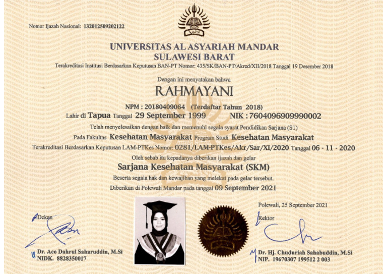 Ijazah Rahmayani | PDF