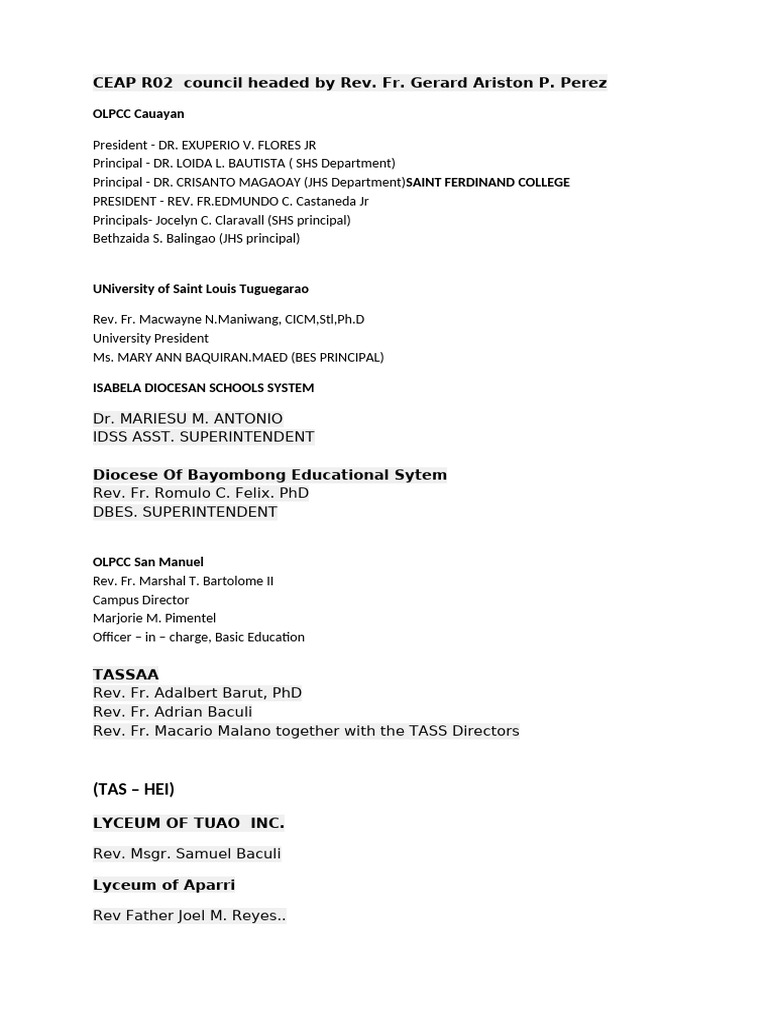 Head-Of-Delegation - CEAP 2024 | PDF