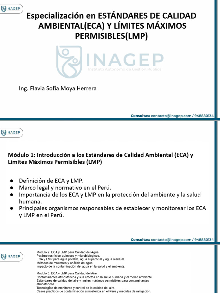 Eca y LMP 1 | PDF | Entorno natural | Contaminación