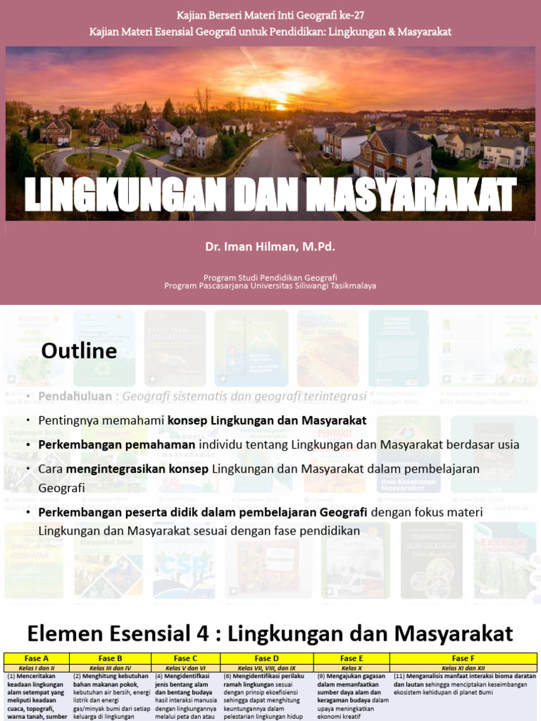 Lingkungan Dan Masyarakat - Iman Hilman | PDF