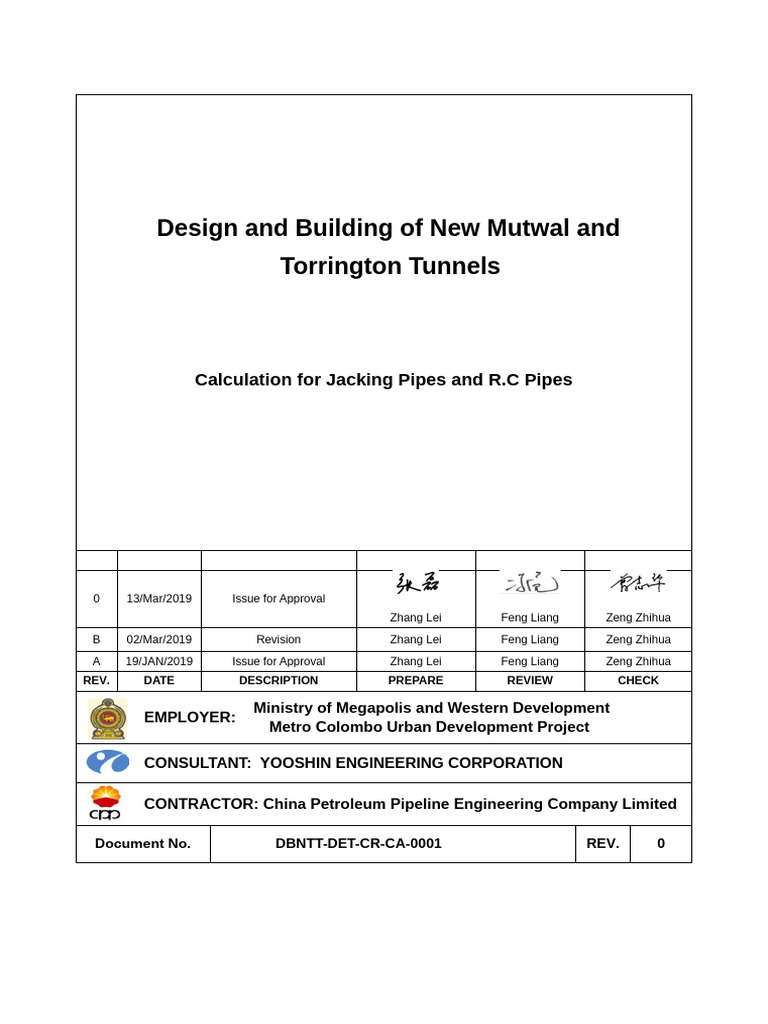 Calculation For Jacking Pipes and R.C Pipes Rev.0 | PDF | Young's Modulus | Deformation ...