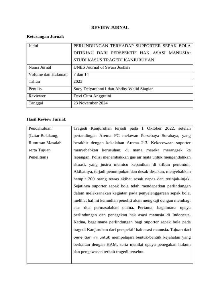 Template Review Jurnal | PDF