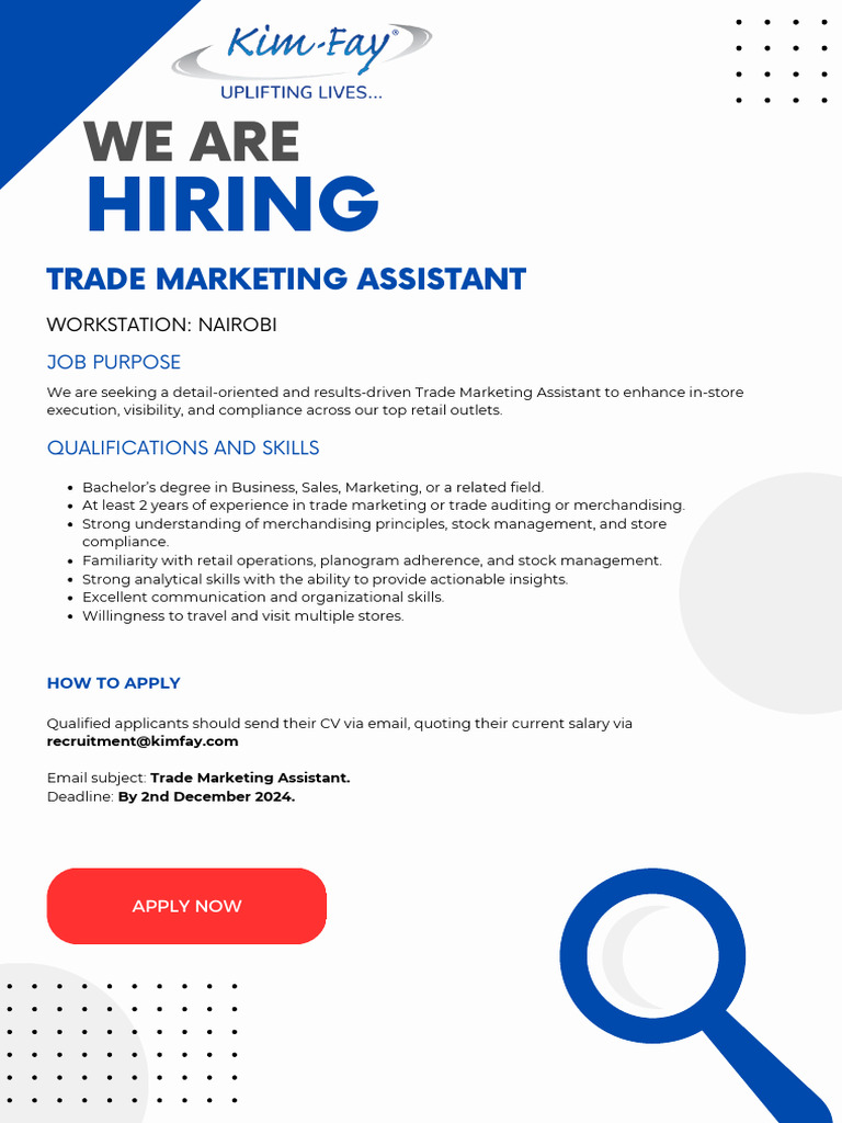 Trade Marketing Assistant Position Available | PDF