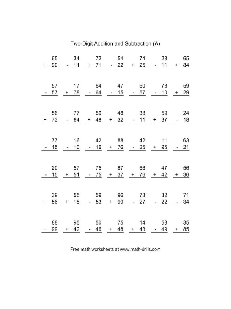 Math Add and Sub | PDF