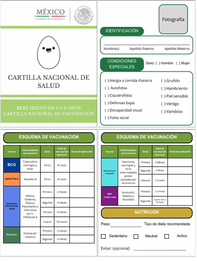Cartilla de Vacunacion Proyecto de Huevos | PDF