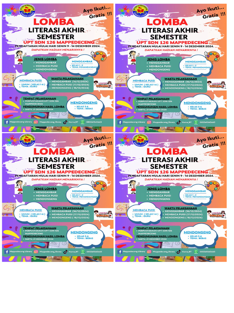 Brosur Lomba Literasi | PDF