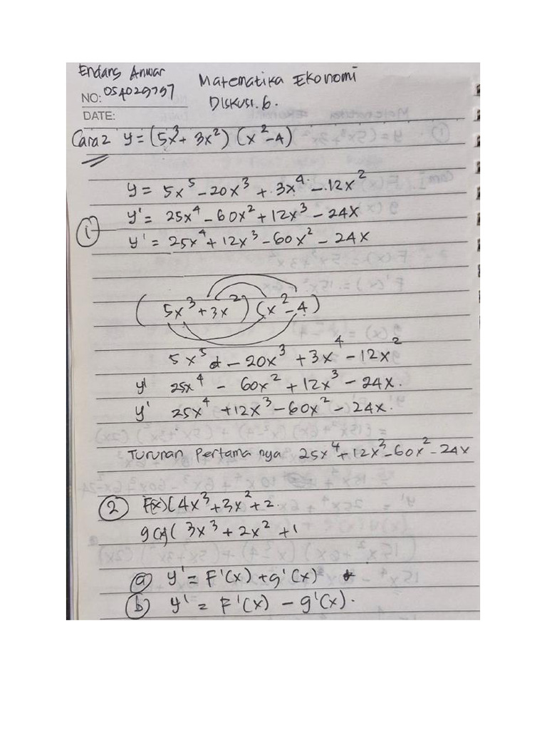 Diskusi 6 Matematika Ekonomi | PDF