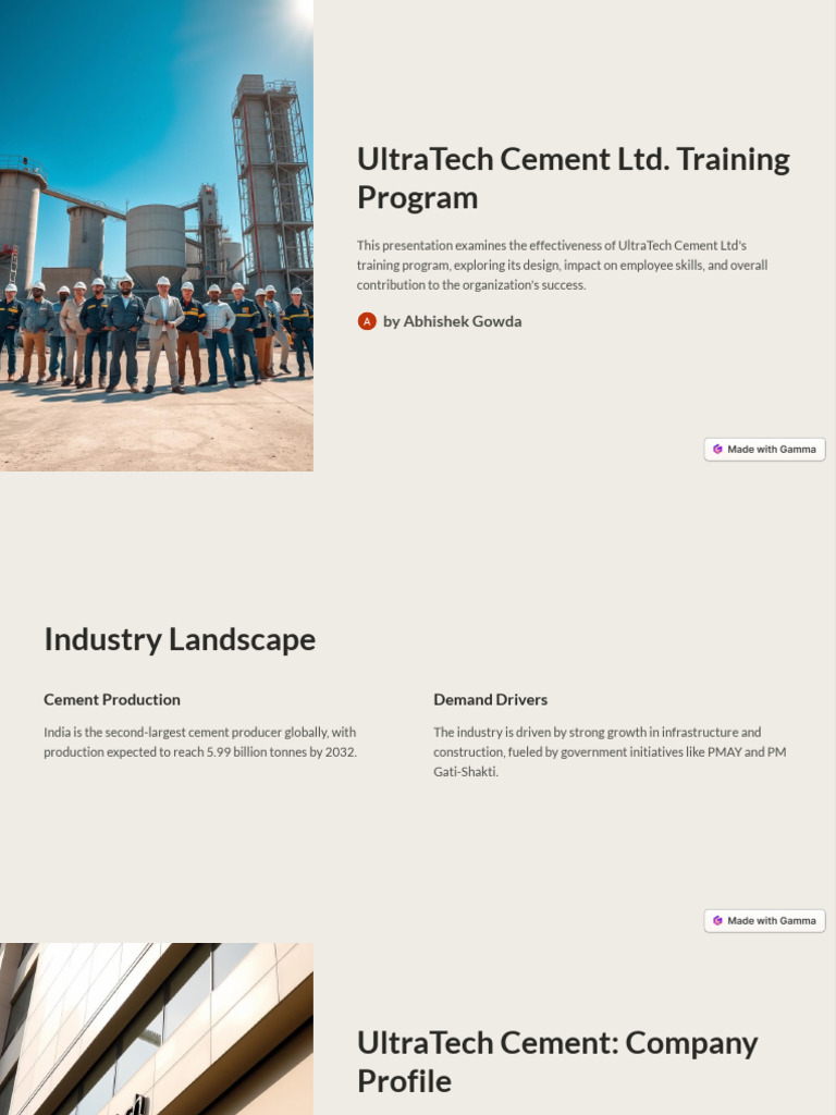 UltraTech Cement Training Program Insights | PDF | Employment | Leadership