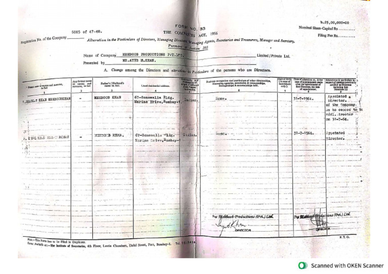 100103202415_Form 32 – As per MCA ( Ministry of company act) | PDF