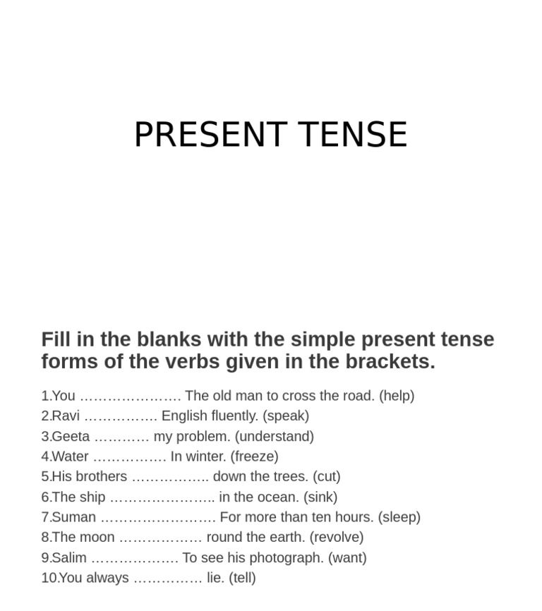 PRESENT TENSE | PDF