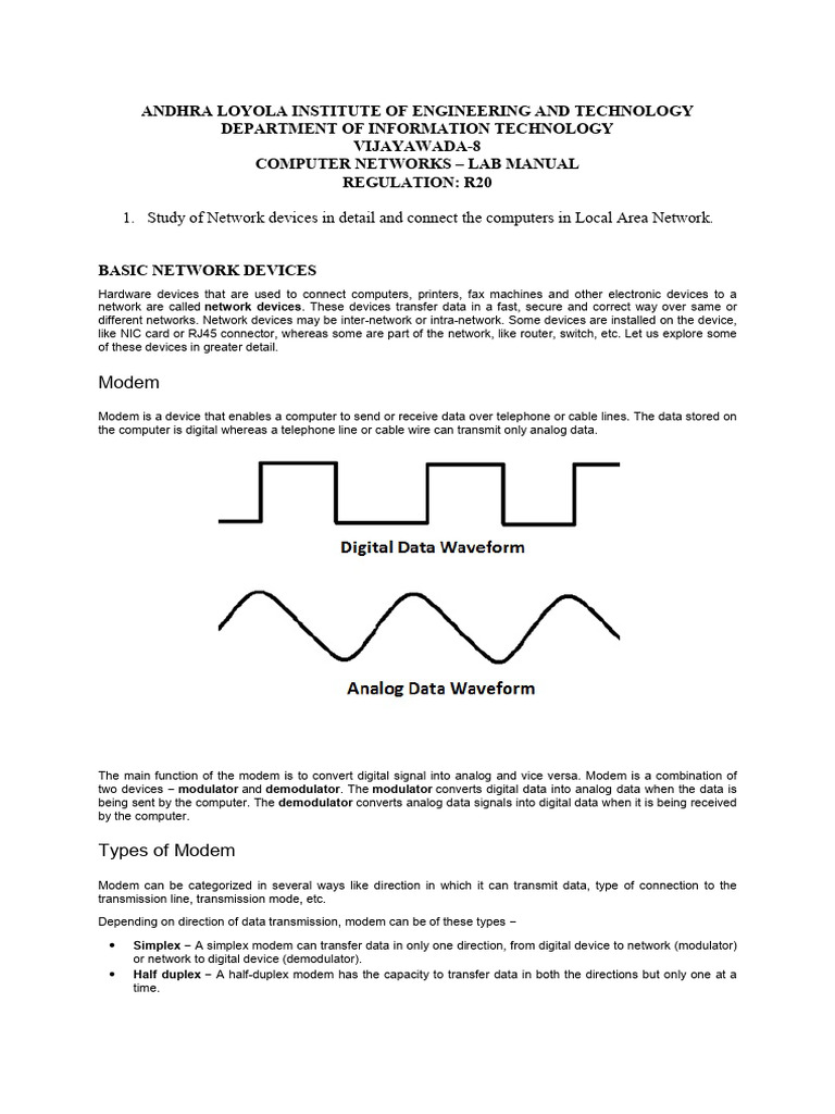lab manual r20 cnm... | PDF | Computer Network | Network Switch