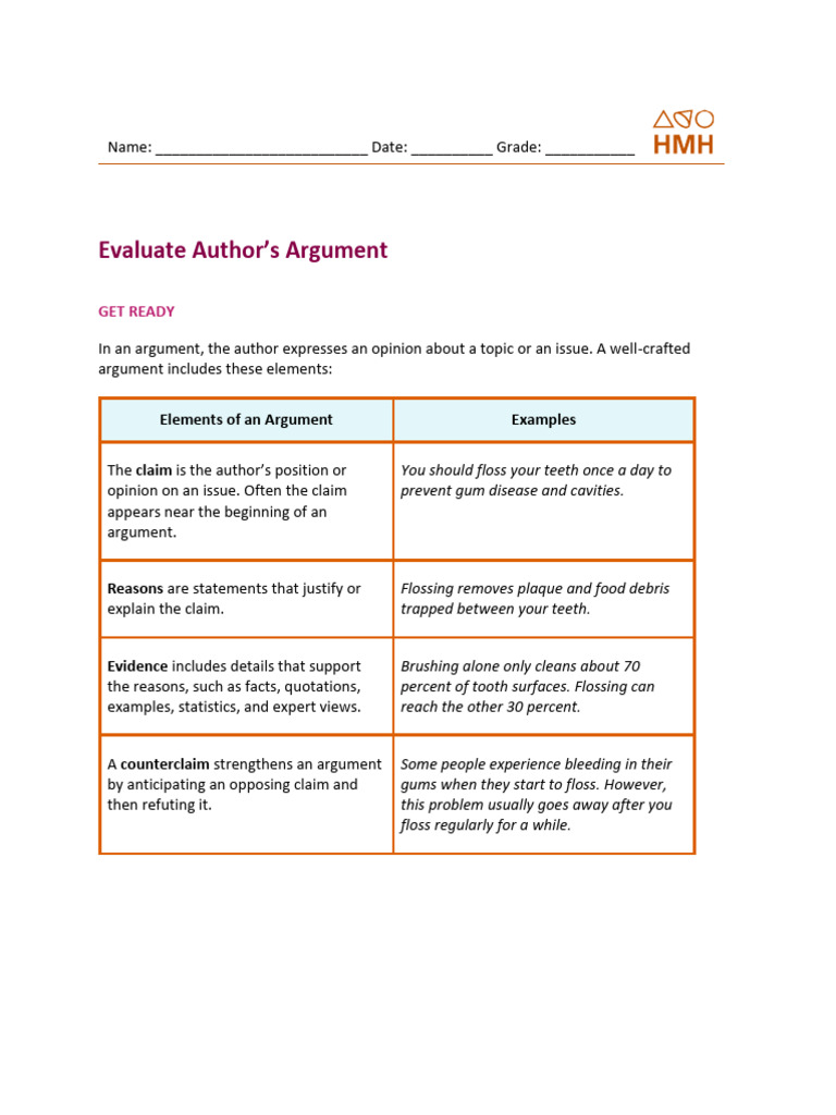 Evaluates Author's Argument | PDF | Aggression | Reason