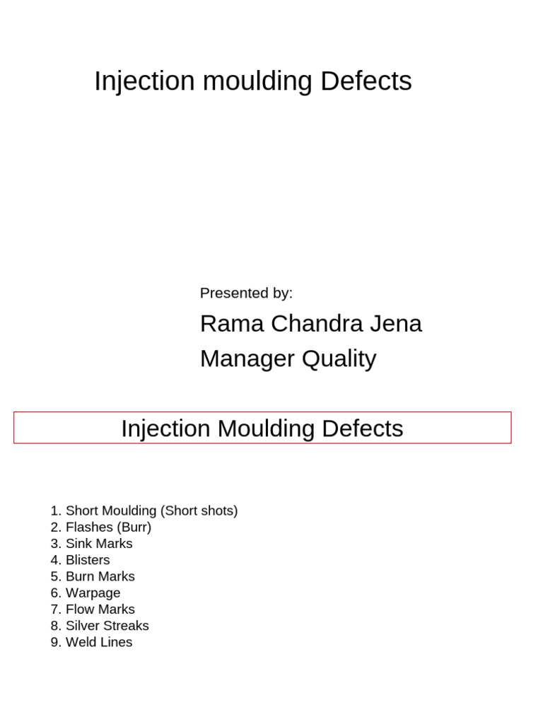 01 - Injection Moulding Defects | PDF | Electrical Connector ...