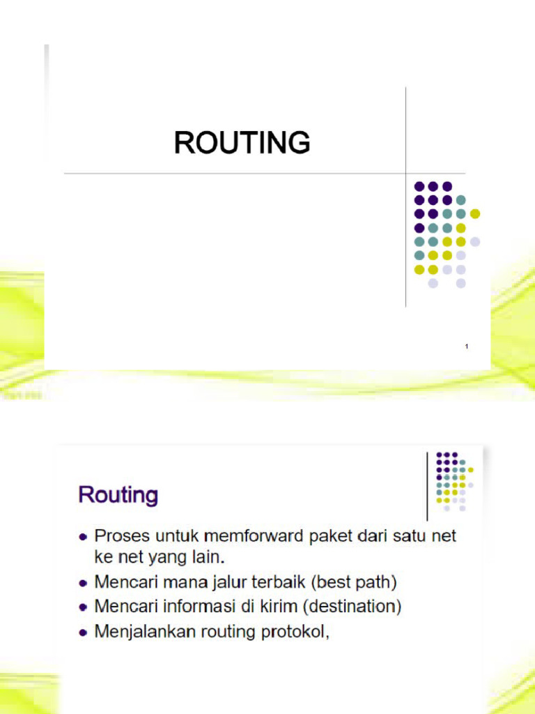 PERTEMUAN_09_Routing Static Dengan Cisco Router | PDF