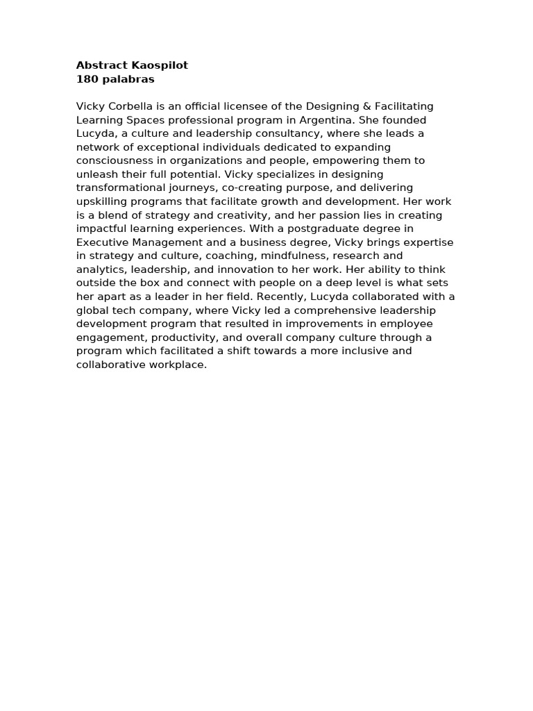 Abstract Kaospilot | PDF