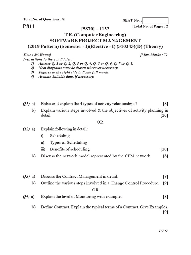 SPM PYQ Papers 2022 To 2024 | PDF | Agile Software Development ...