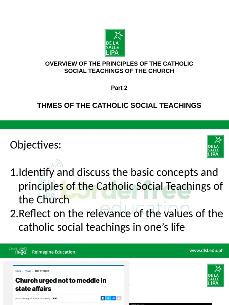 Module 1 Part 2 Themes - Principles of CST 2 2 1 1 | PDF | Catholic Social Teaching
