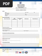 Annex-1 Individual Learners Profile | PDF | Learning | Cognition